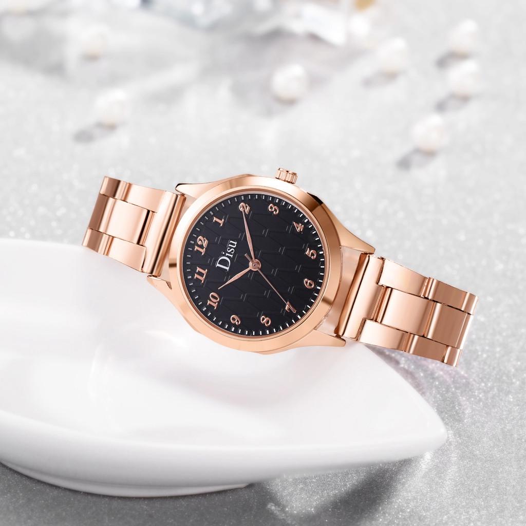 Buy Disu Casual Quartz Steel Strip Precision Scale Women Analog Wrist ...