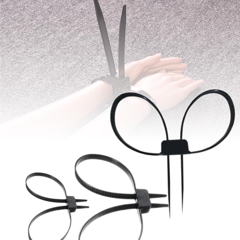 IDH 10pcs Flex Double Cuff Disposable Restraint Zip Tie Cuff Self ...