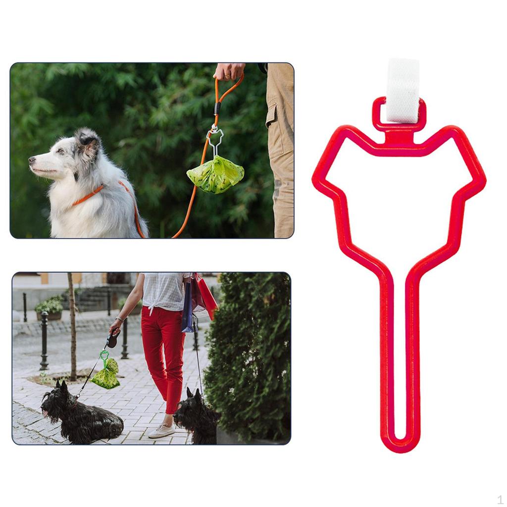 Dog Poop Bag Holder Waste Carrier Adjustable for Leash Pet Supply Red ...
