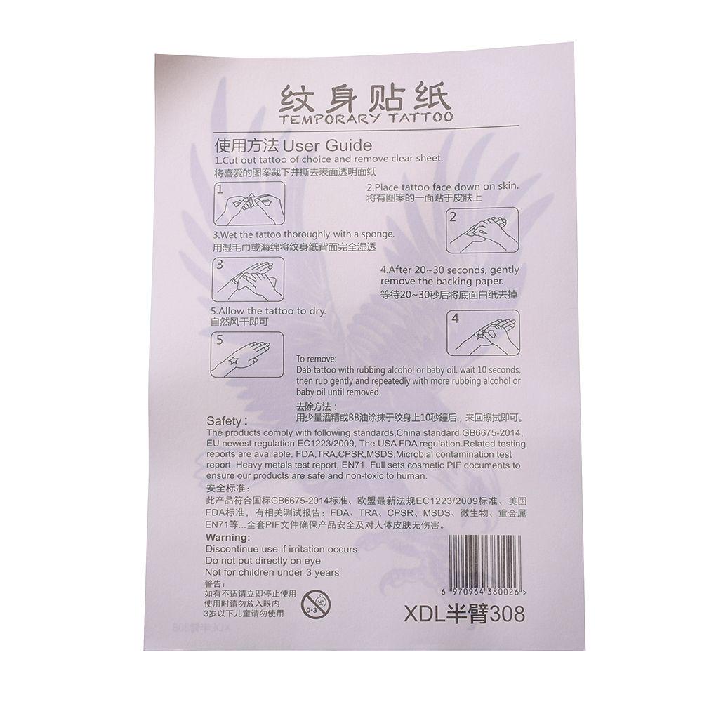 Dab Dab Tattoos Waterproof Body Art New Shoulder Chest Eagle Arm