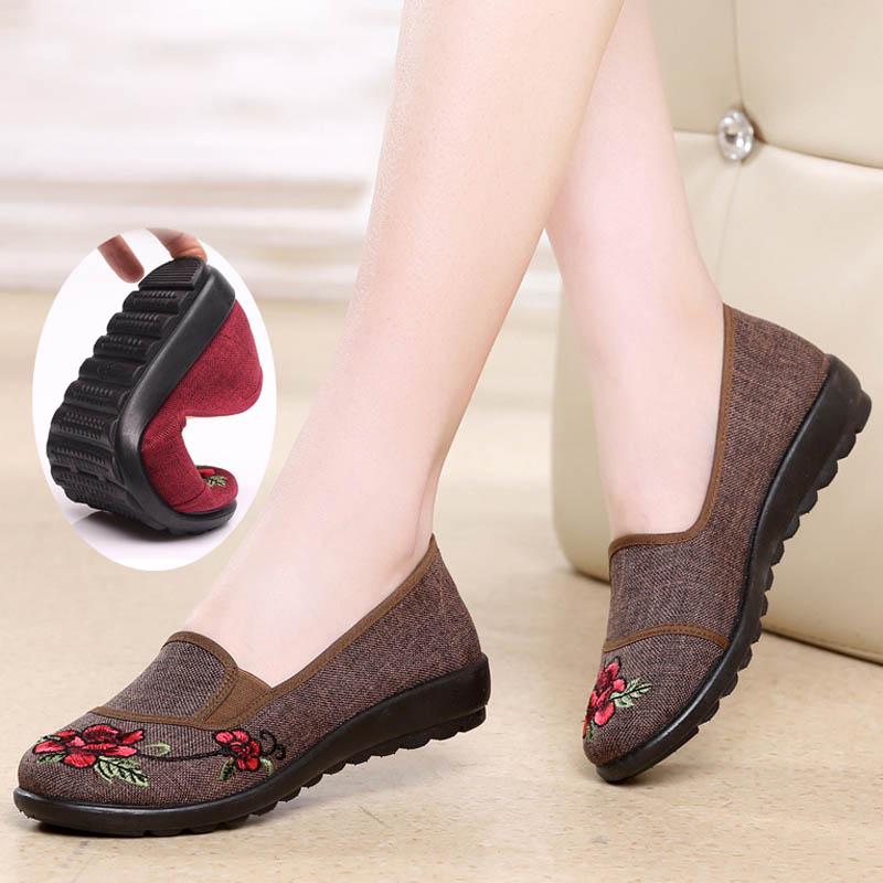 Women Soft Bottom Slip Breathable Shoes Casual Comfortable Flats uygun ...
