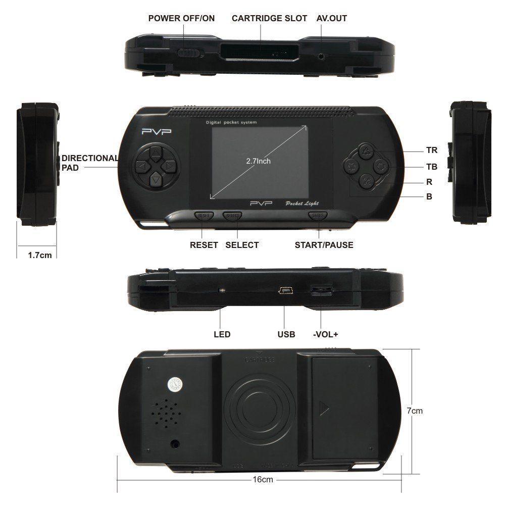 Buy 8 Bit Video Game Handheld Console 2.8inch LCD Digital System Gaming ...