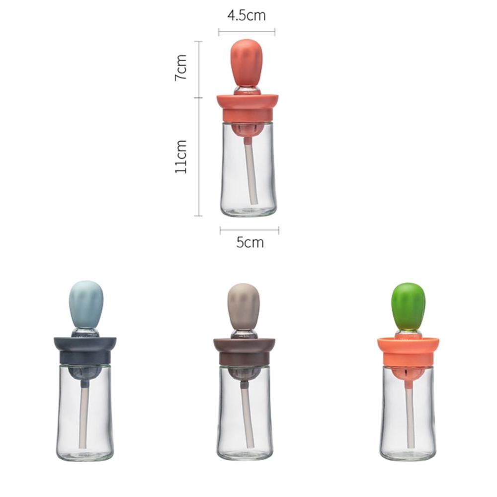 Satın alın Silicone Dropper Kitchen Frying Oil Dispenser Glass Cruet ...