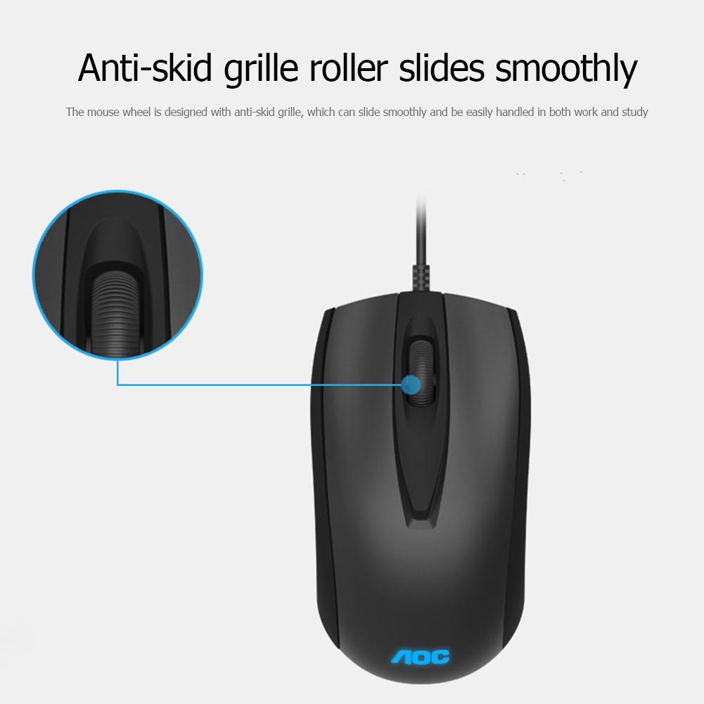 Buy AOC MS120 USB Wired Optical 3 Buttons 3 Gear 2400DPI Ergonomic ...