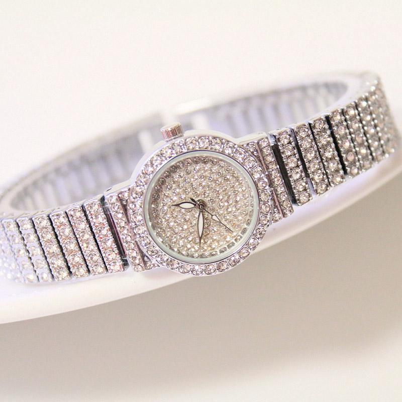 Women Luxury Wrist Watches Shiny Starry Sky Water Drills Round Shape ...