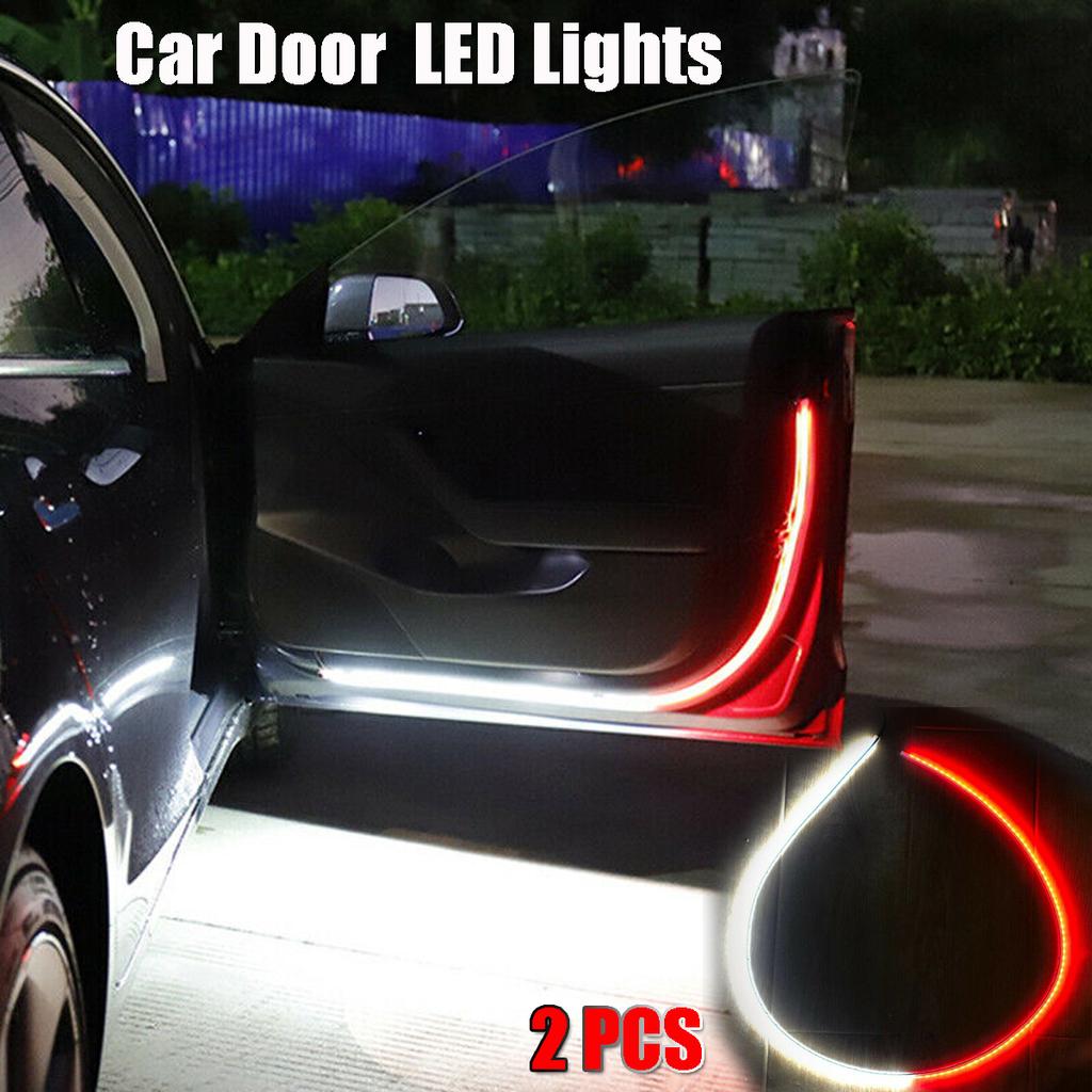 Buy 2PCS Car Door Opening Warning LED Lights Welcome Decor Lamp Strips ...