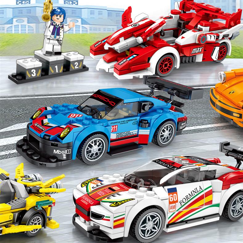 Buy Super Racers Speed Champion Supercar Racing Car Building Blocks for ...