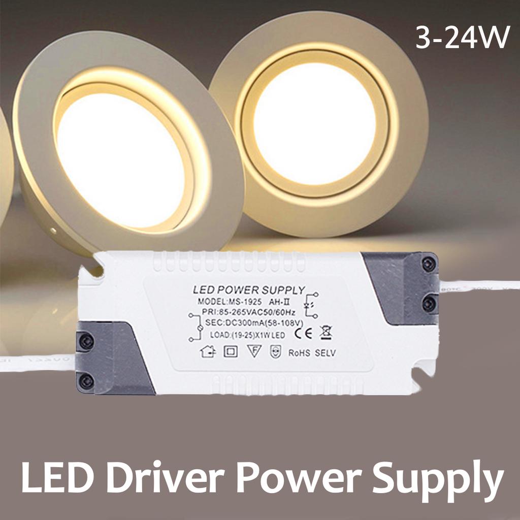 Cheap 3-24W Lighting Transformer LED Driver 300mA 85-265V for LED Strip ...