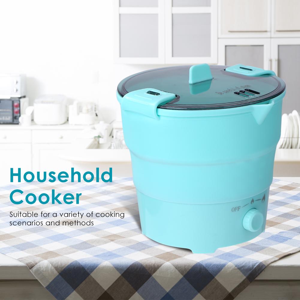Buy 800W Folding Electric Skillet Kettle Heated Food Container Cooker ...