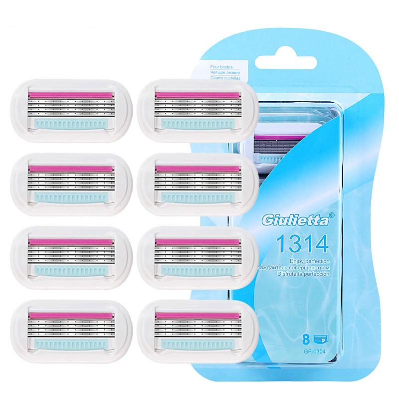 Buy 8PCS 4-layer Blade Mane Shaving Blades Safety Razor Blade for ...