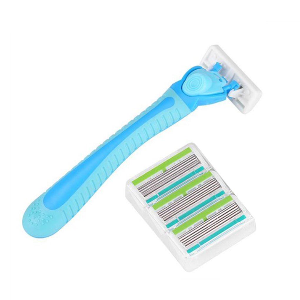 Buy Women Disposable 6-Layers Straight Razor Sharpen Blades Waterproof ...