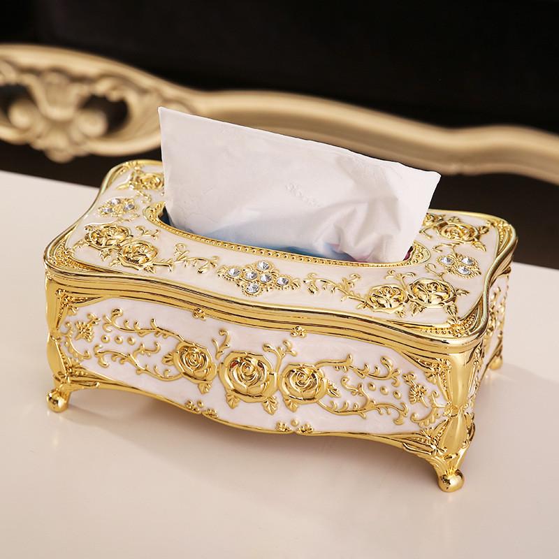 Buy Upscale European Tissue Box Retro Living Room Tray Tissue Box Home ...