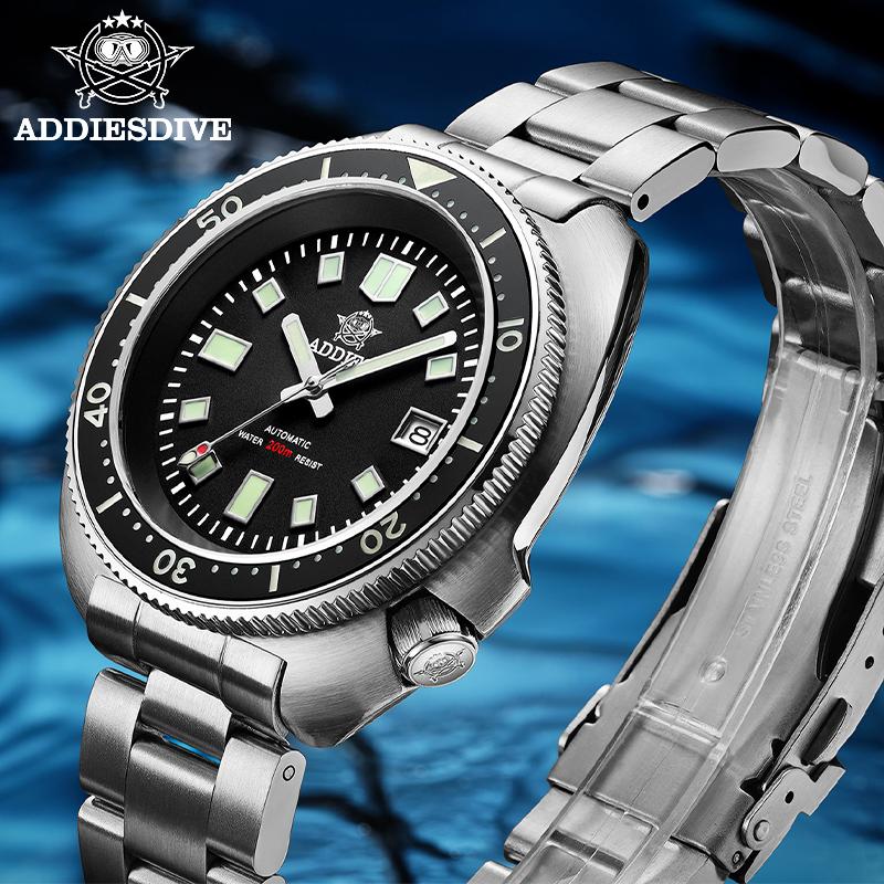 Buy ADDIES Men's Automatic Watch 200m Diver Steel Watch Luminous NH35 ...