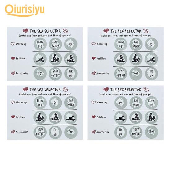 Buy 4pcs Set Surprising Interactive Sex Scratch Card Paper Body Deep