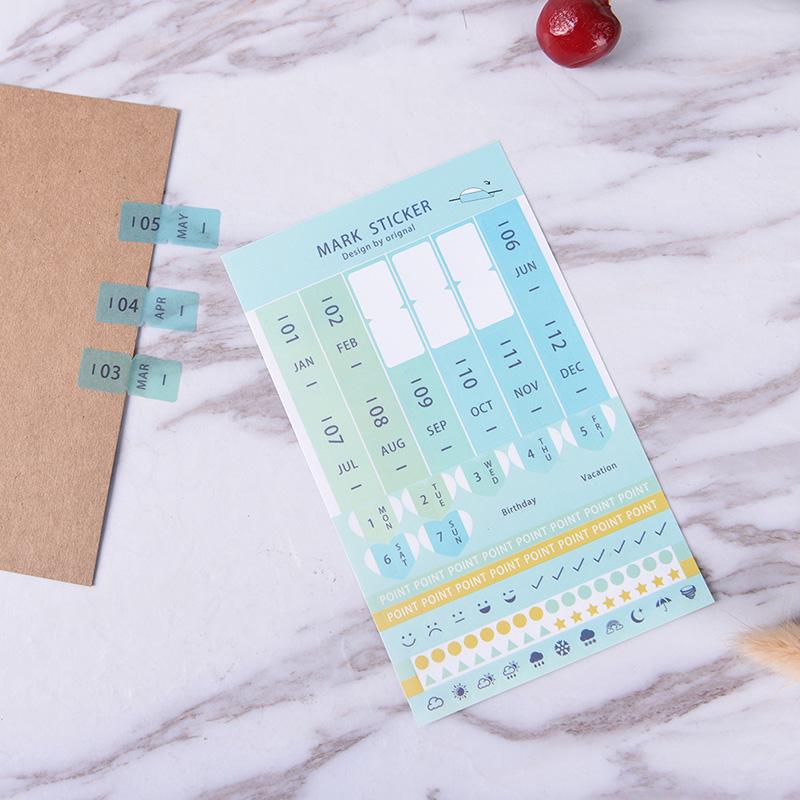 Buy Details About 8Pcs Diary Sticker Month Plan Diy Decorative Sticker ...