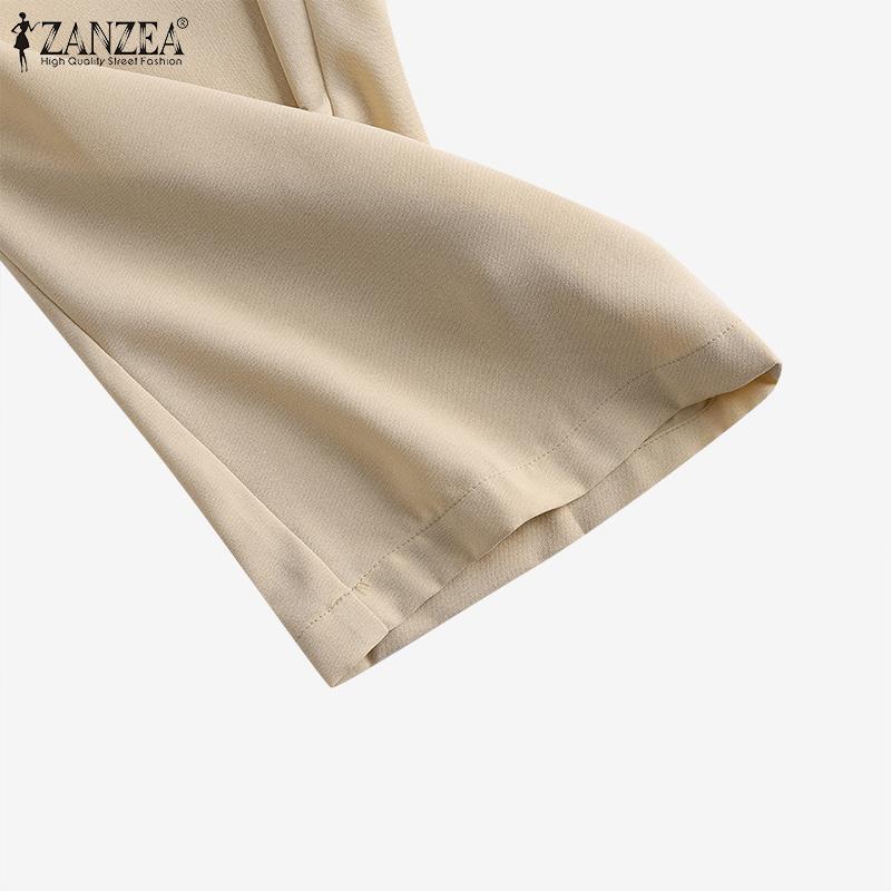 Kaufe ZANZEA Frühling Damen Hose mit weitem Bein, hohe Taille, elegante ...