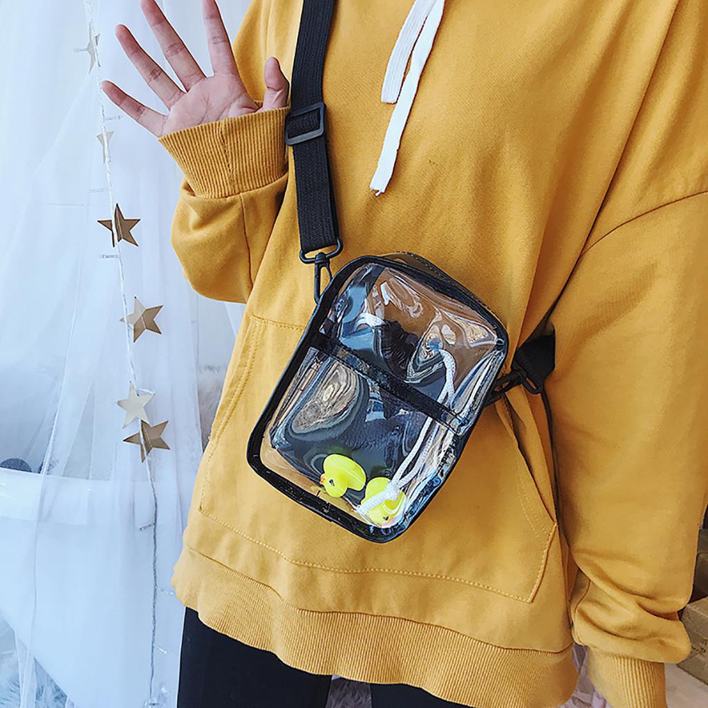 Buy Women Transparent Versatile Messenger Bag Shoulder Fashion Bag at ...