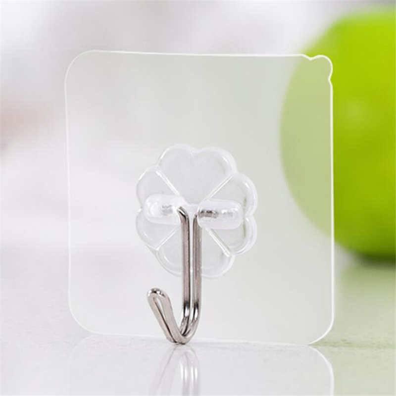 Buy Door Hook Adhesive Wall Hooks Transparent Anti-skid Traceless Heavy ...