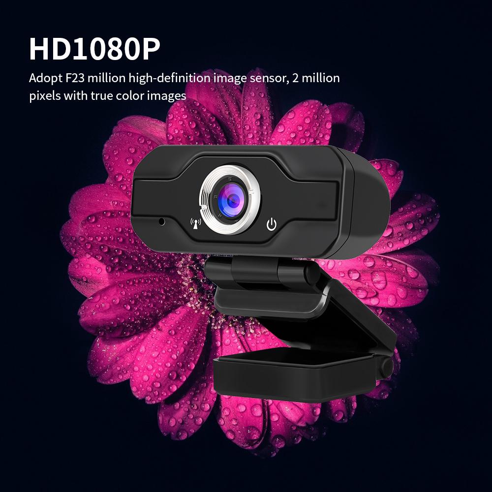 Buy 1080P USB Webcam Manual Focus Computer Camera Built-in Sound ...