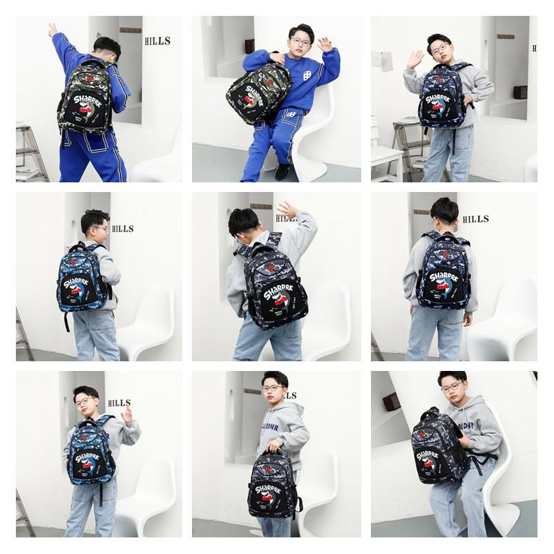 Cheap Little Kids Backpacks for Boys Girls Cartoon Shark Camo Print ...