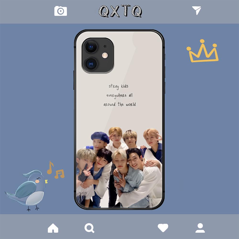 Buy Stray Kids SKZ Kpop Tempered Glass Phone Case Cover For IPhone ...