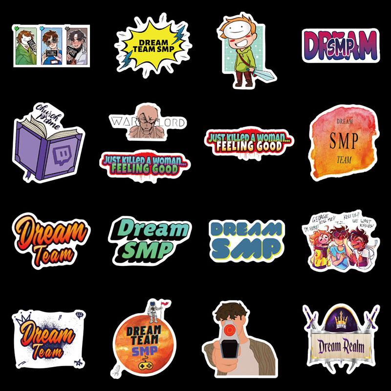 50Pcs Dream Smp Stickers Aesthetic Cartoon Anime Graffiti Suitcase ...