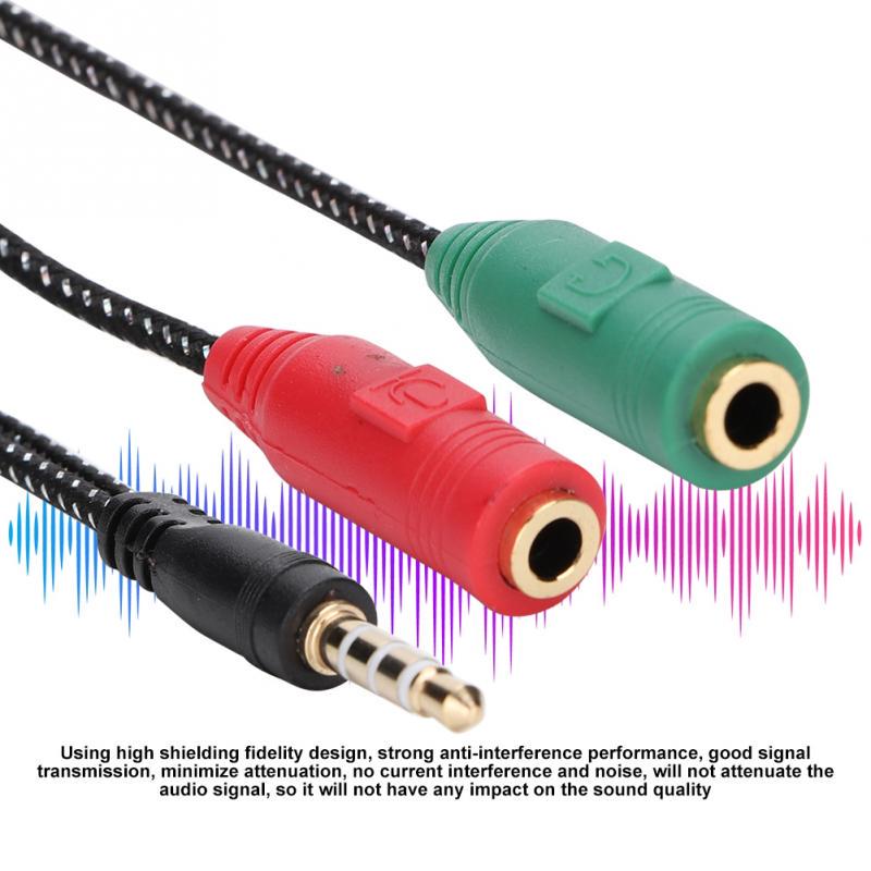 Buy 1-in-2 Male to Female 3.5mm Double Earphone + Microphone Adapter ...