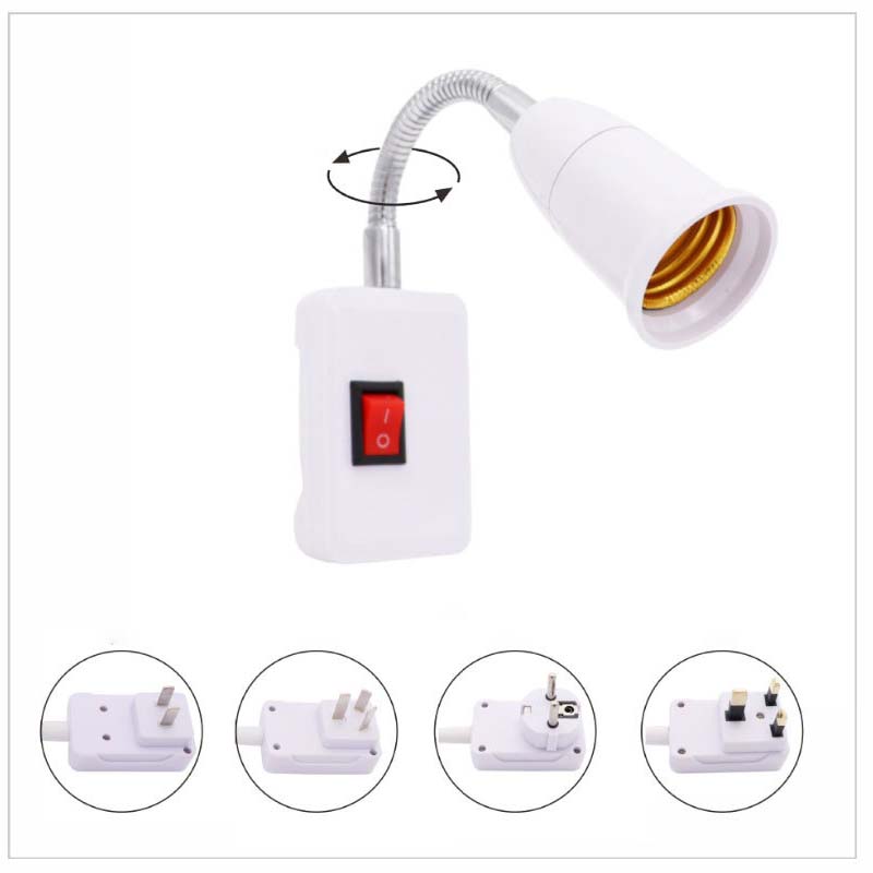 Buy E27 Switch Socket With Switch 6A Night Light Lamp Base Deformed ...