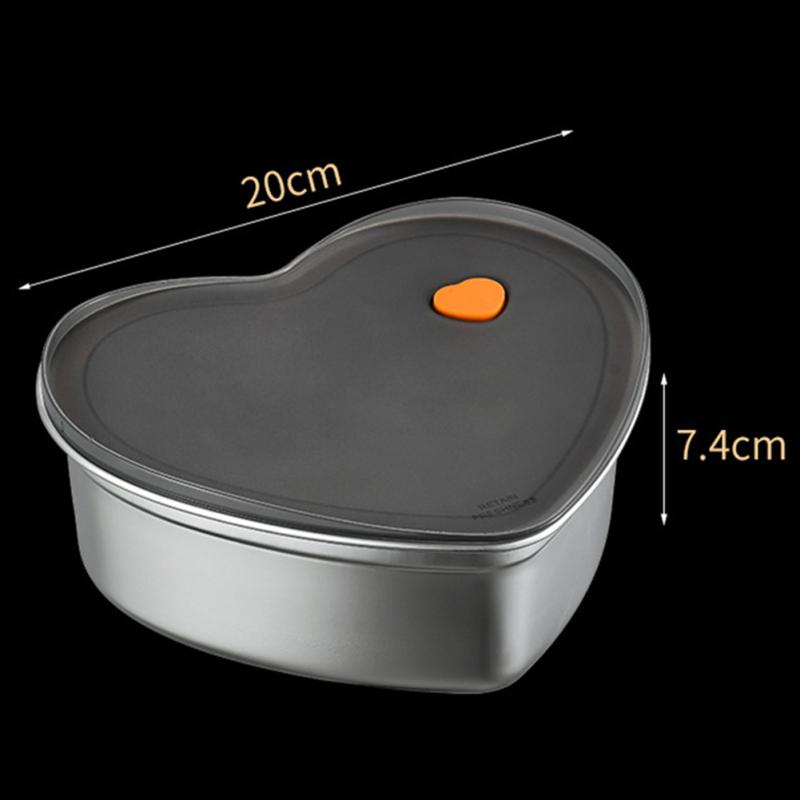Buy Heart-shaped Lunch Box Bento Box Sealed Leakproof 304 Stainless ...