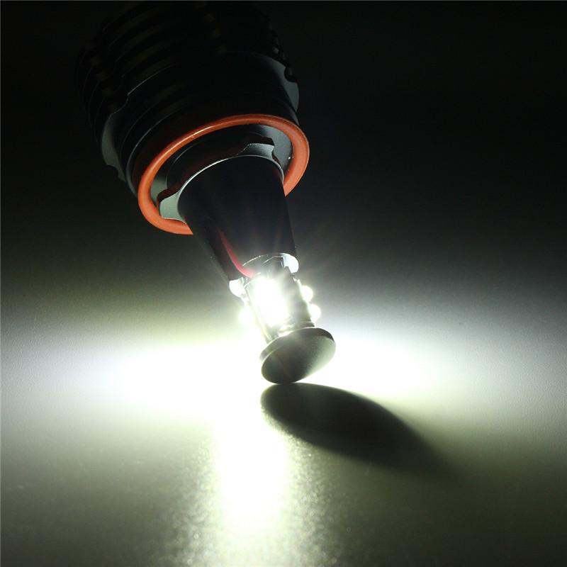 Buy 2 Pcs Angel Eyes Light 1300LM 6000k 2*40W H8 LED For HID Bulb For ...