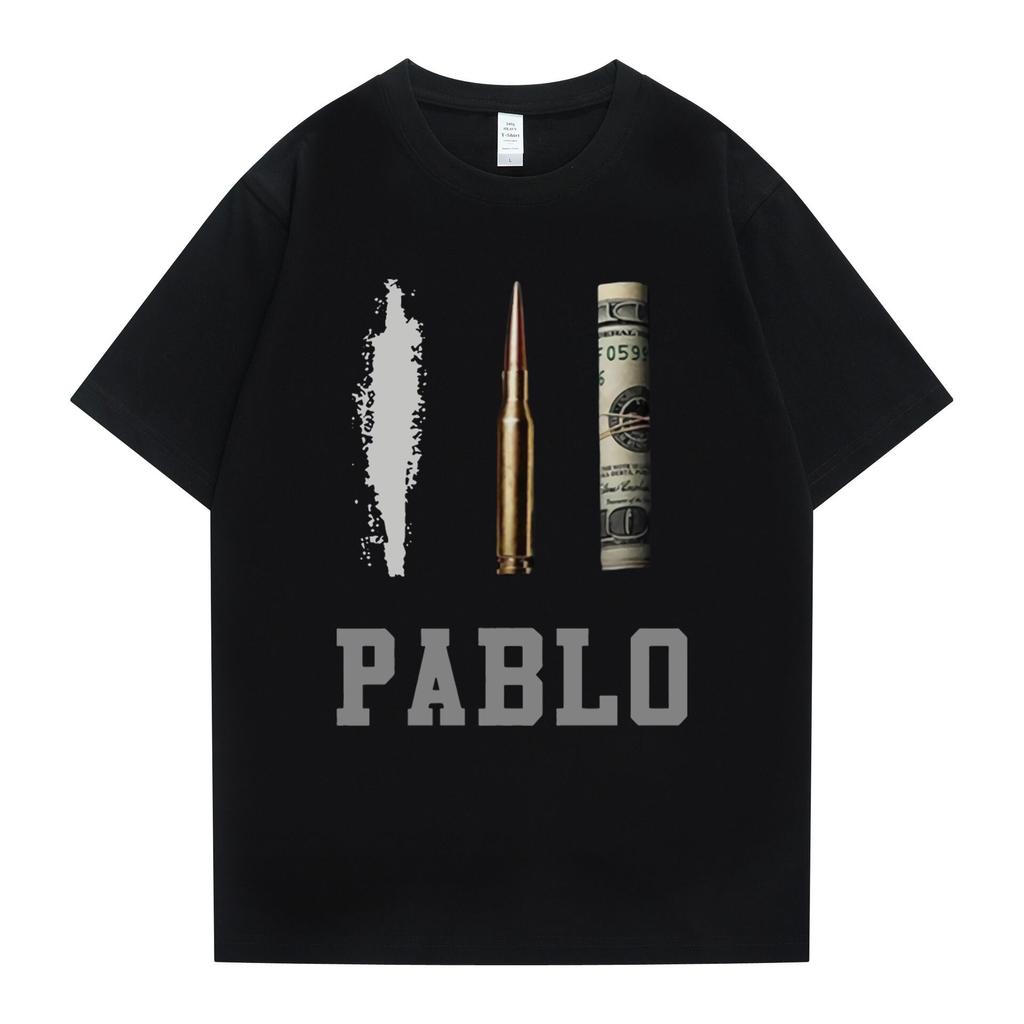 Buy Funny Cotton T Shirt Pablo Escobar Medellin Scarface T-shirts ...