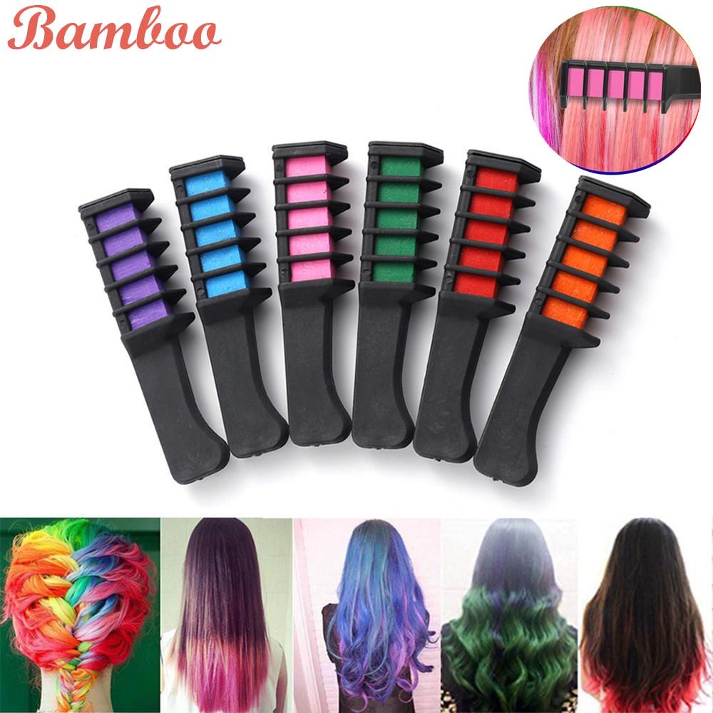 Fashion Temporary Hair Chalk Dye Powder With Comb Salon Hair Mascara ...