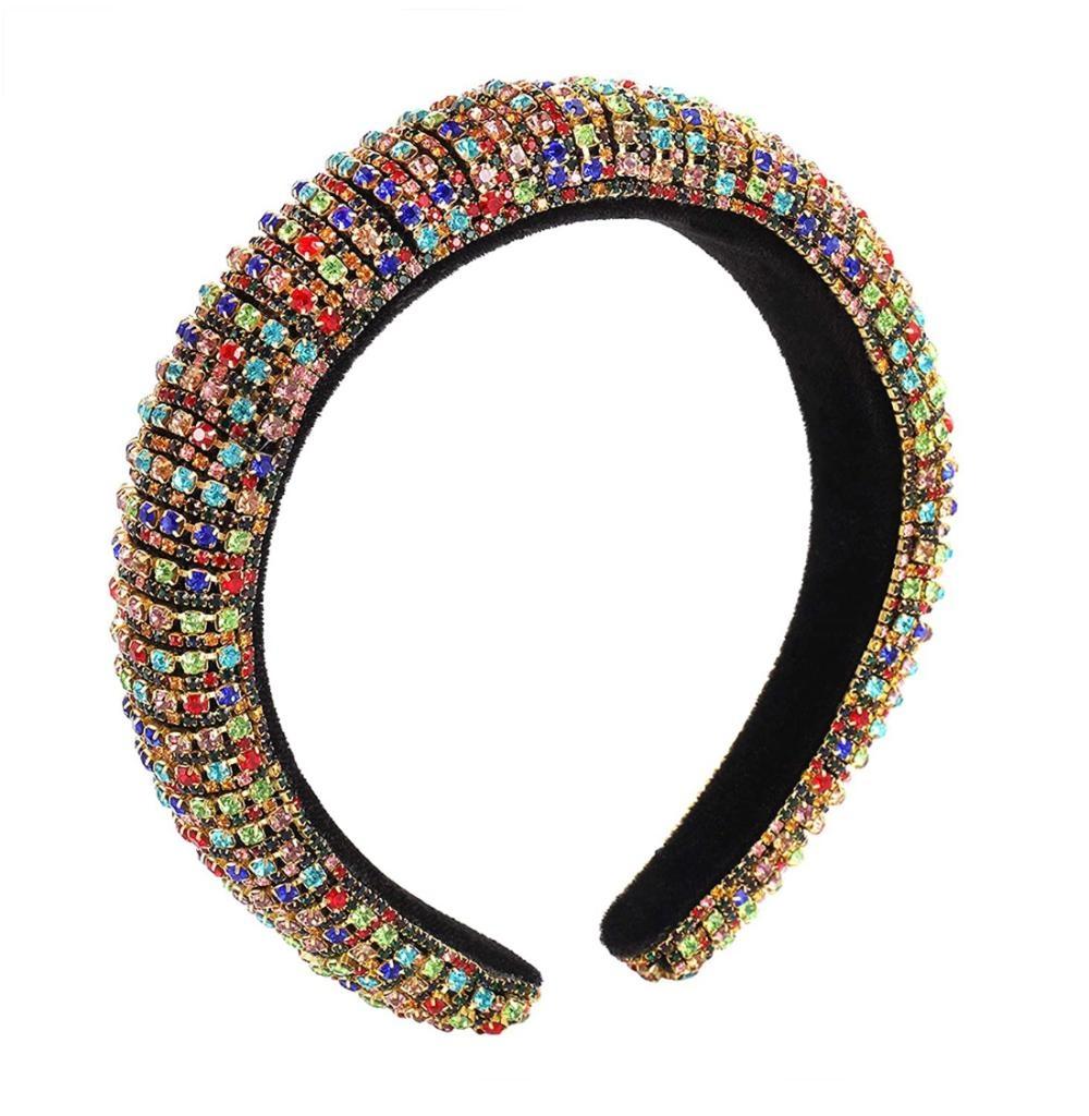 Buy New Retro Hair Band Baroque Retro Exaggerated Glass Rhinestone ...