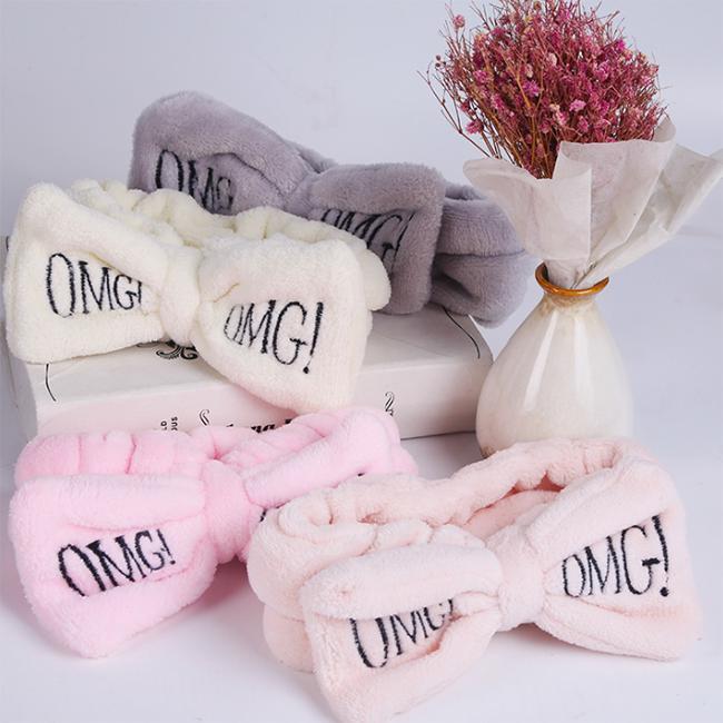 Buy Plush Face Wash Headband with Non-slip Makeup Headband Sweet and ...