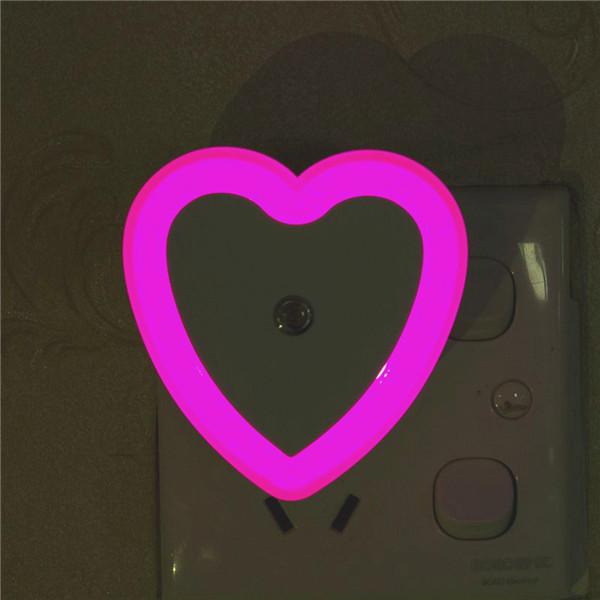 Buy LED Smart Sensor Light Baby Bedroom Lamp Heart Shape Energy Saving ...