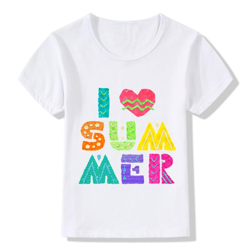 Buy I Love Summer Design Funny Children T-shirt Cute Summer Tops Boys ...