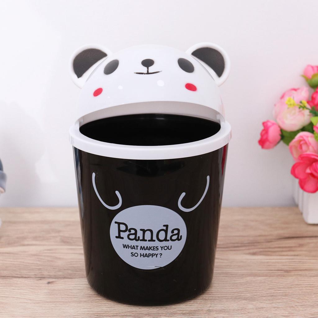 Panda Trash Can Mini Desktop Waste Bin Garbage Organizer Litter Holder ...