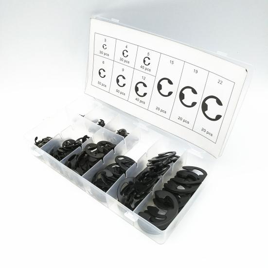 Buy 300Pcs Retainer Rings E Type Wear-resistant Carbon Steel Retaining ...