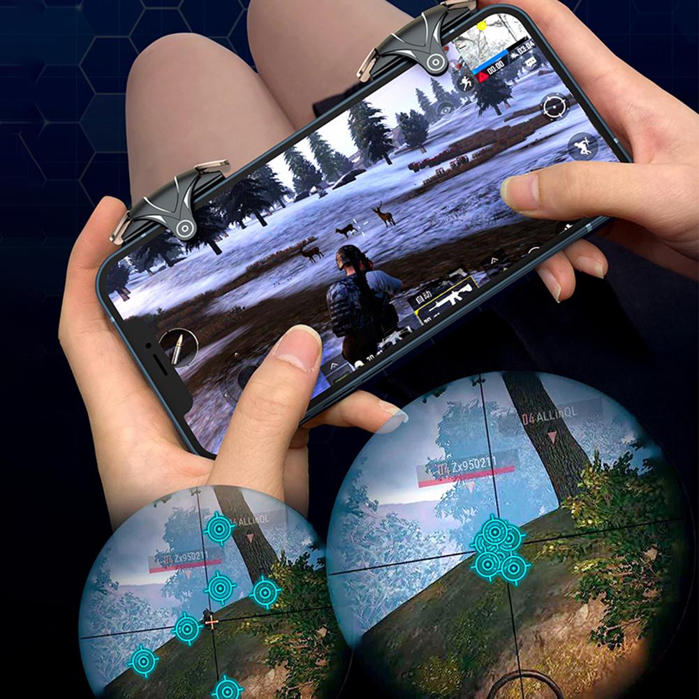 Cheap 2Pcs Universal 4 Finger Controller Gaming Aim Shooting Triggers ...