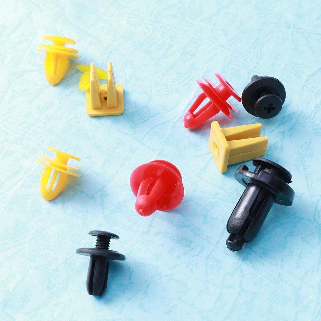 Buy 200 Pcs Nylon Automotive Push Pins Bumper Fastener Rivet Clips Car ...