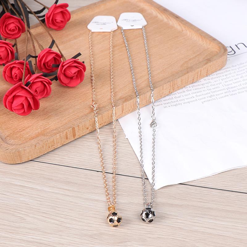 Buy Sport Necklace Football Pendant With Chain Soccer Necklace Gold ...