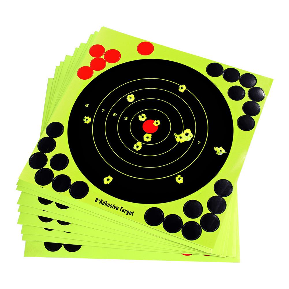 Buy 50pcs 8 inch Fluorescent Arrow Darts Paper Full Ring Training ...
