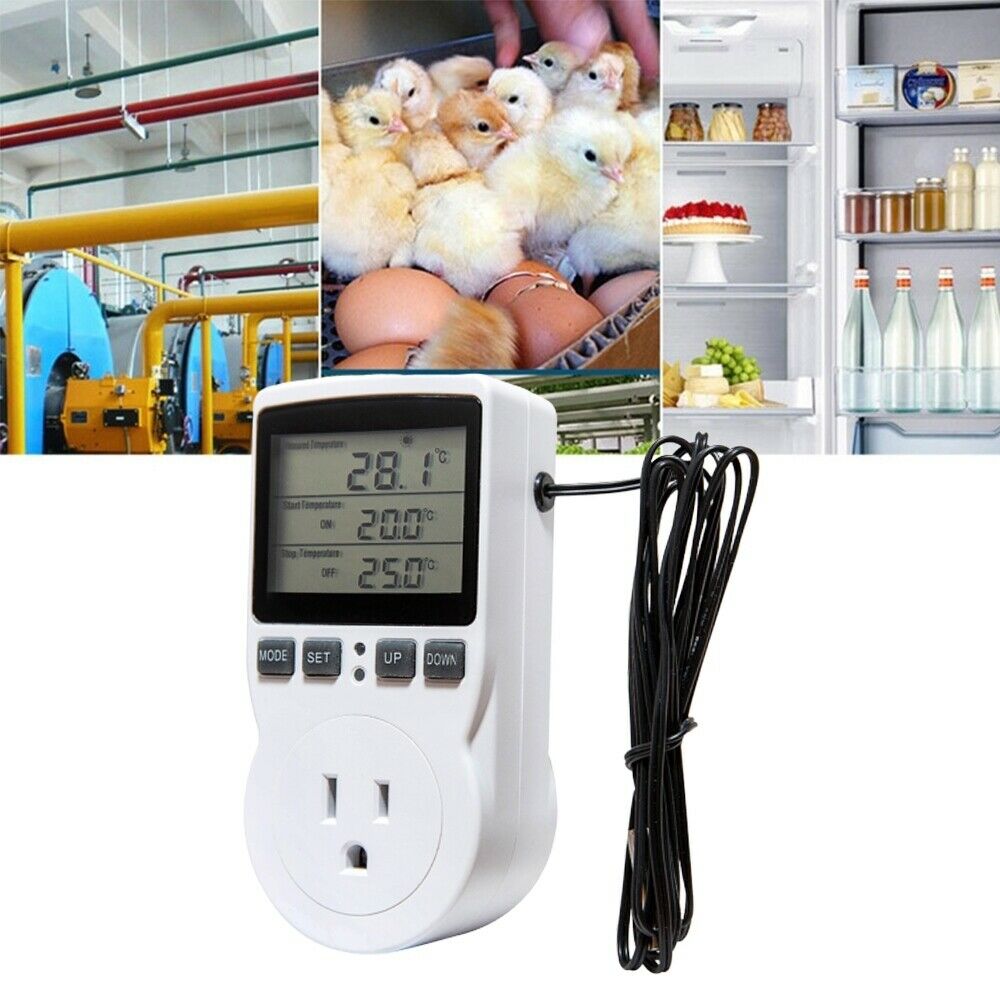 Buy LCD Digital Plug In Thermostat Timer Switch Socket Temperature Controller Switch at ...