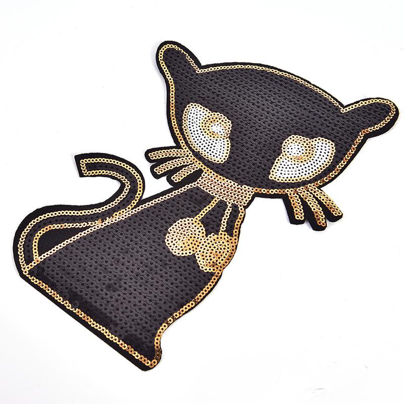 Buy Sequins Patch Sexy Pussy Cat Applique Embroidery Iron On Patch