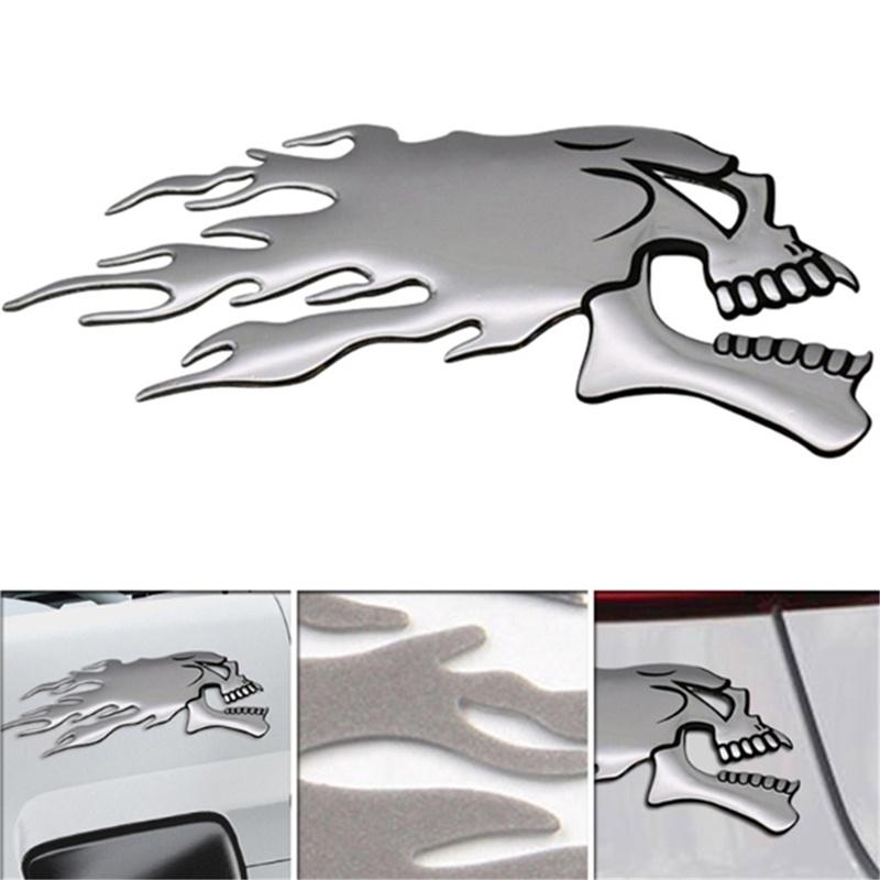Buy 3D Ghost Skull Motorcycle Car Sticker Creative Ghost Sticker Skull ...