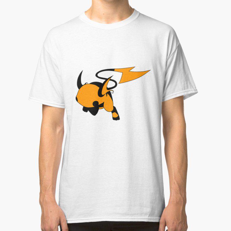 Buy Cartoon Anime TShirt Summer Short Sleeve Casual Unisex Tees Raichu ...