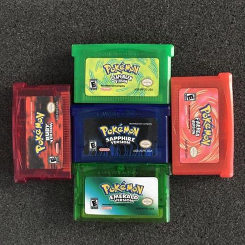 Pokemon Series Fan Advance Gameboy Cartridge Game Card NDSL/GBC/GBM/GBA ...