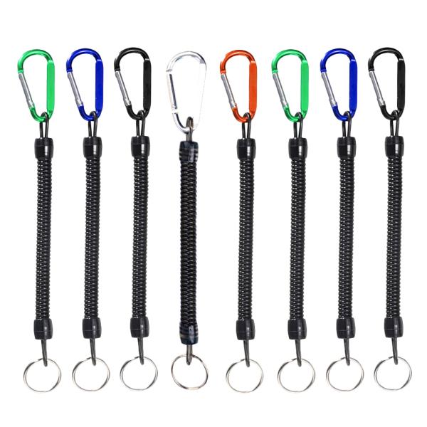 Buy 8PCS Anti-Lost Retractable Fishing Tether Keychains Ropes Key Rings ...