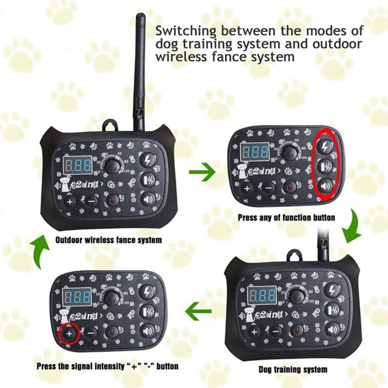 Buy Wireless Dog Training Collar Fence Pet Electric Outdoor Trainer ...
