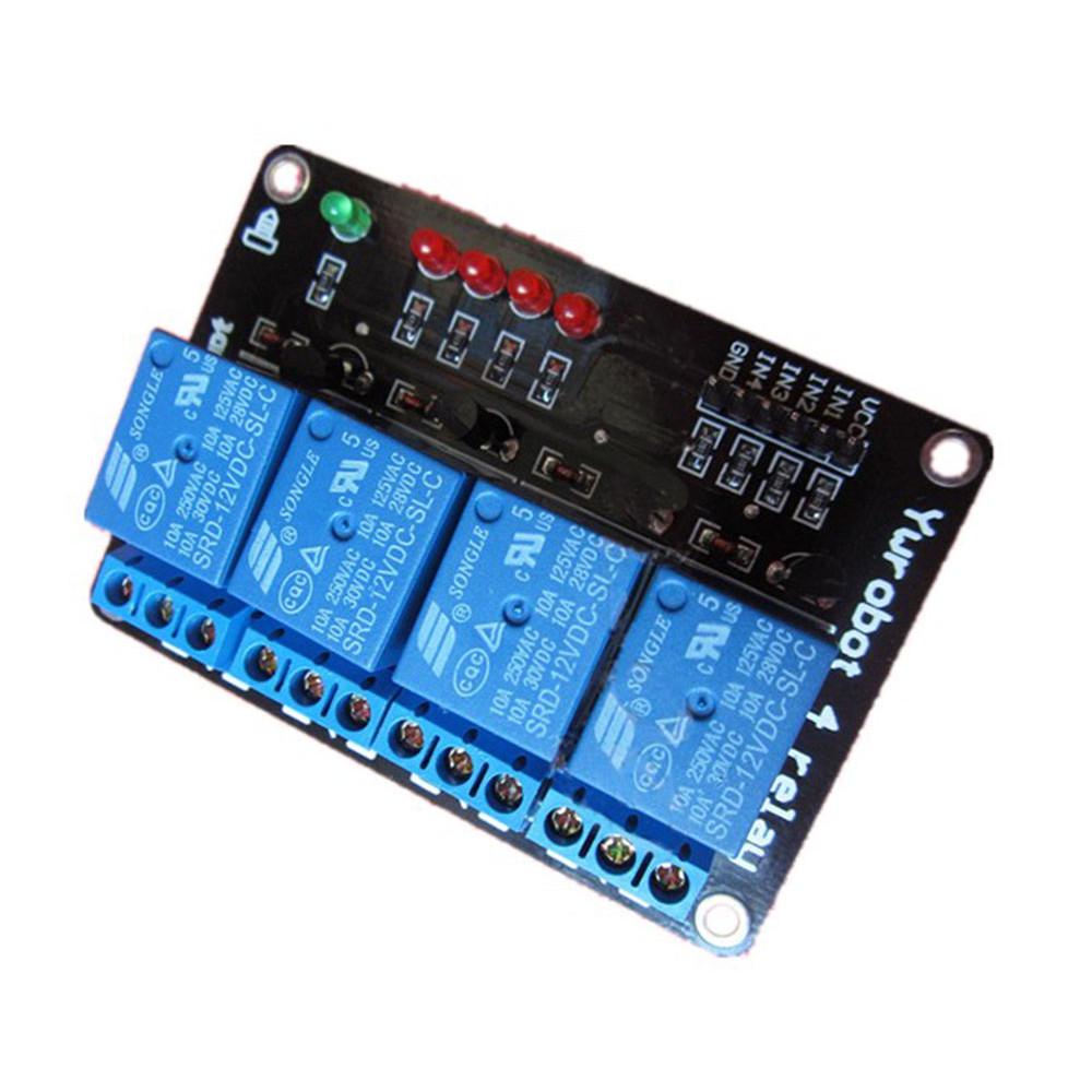 Buy 12V 4 Channel Relay Module For Arduino PIC AVR DSP ARM MSP430 at ...